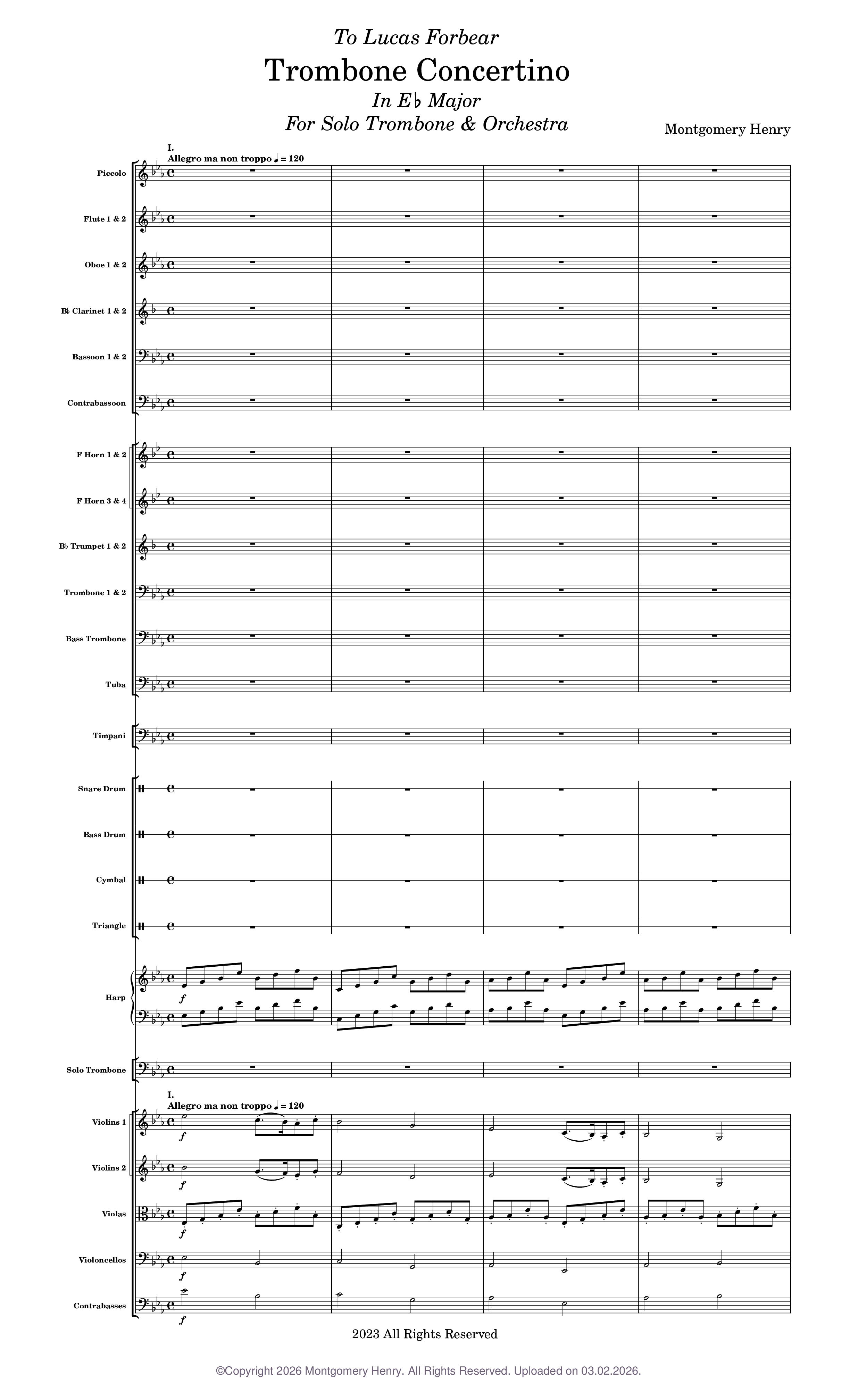 Trombone Concertino in E Flat Major Sheet music for Trombone, Tuba ...