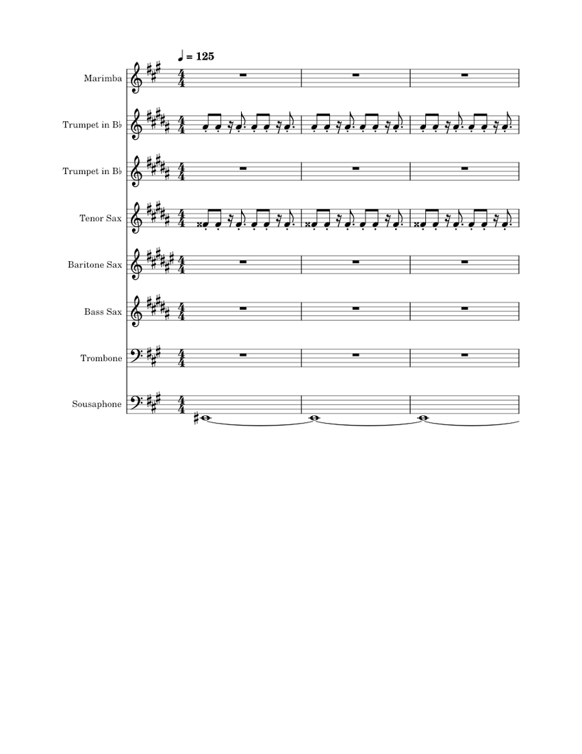 Purple Noise – MEUTE Sheet music for Trombone, Saxophone tenor, Saxophone baritone, Trumpet in b ...