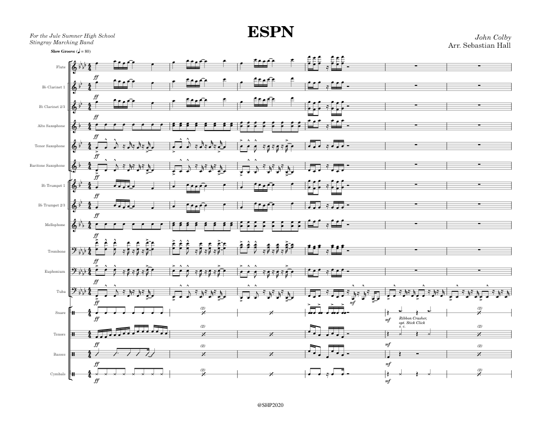 ESPN Sheet music for Trombone, Euphonium, Tuba, Mellophone & more ...