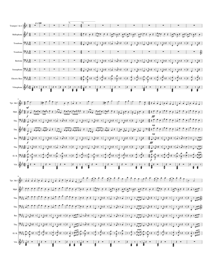 SAD XXXTentacion Sheet music for Trombone, Tuba, Trumpet in b-flat ...