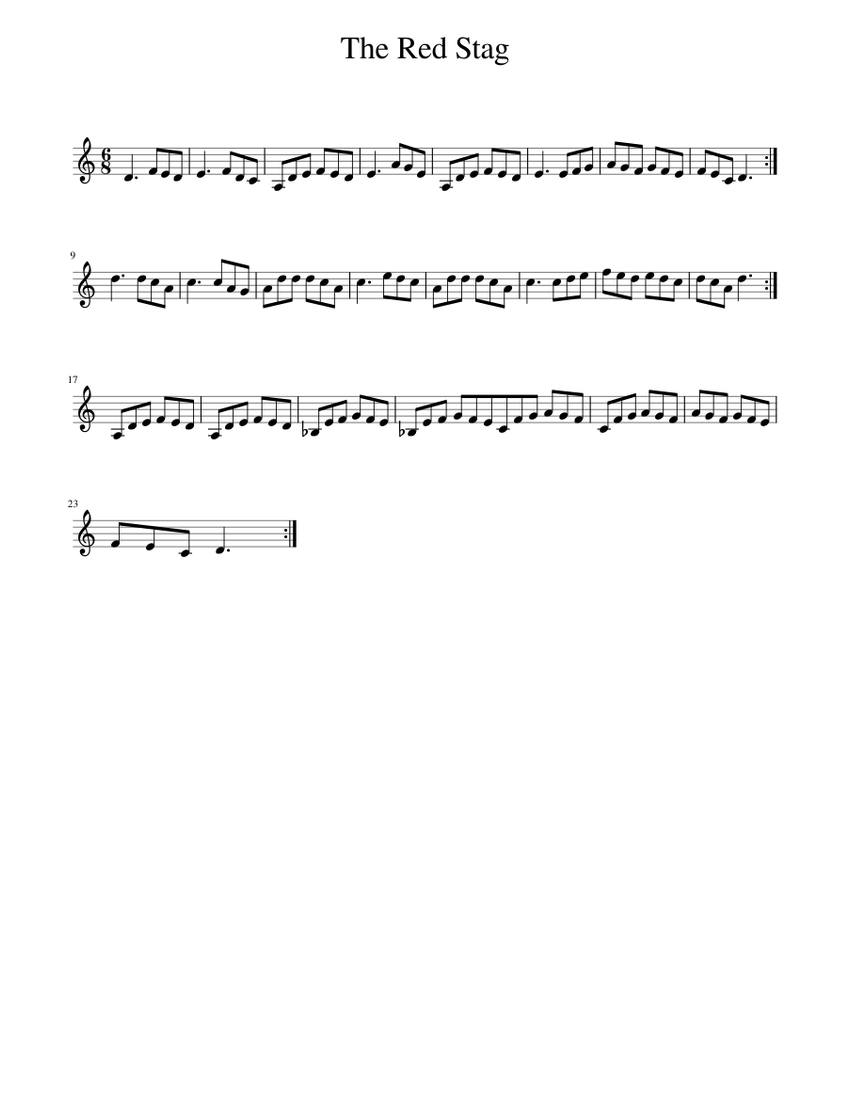 The Red Stag Sheet music for Piano (Solo) Easy | Musescore.com