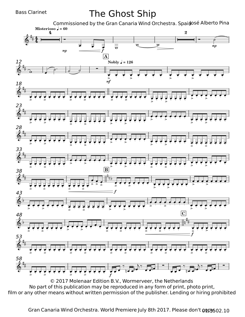 The Ghost Ship - José Alberto Pina Sheet music for Piano (Solo) Easy ...