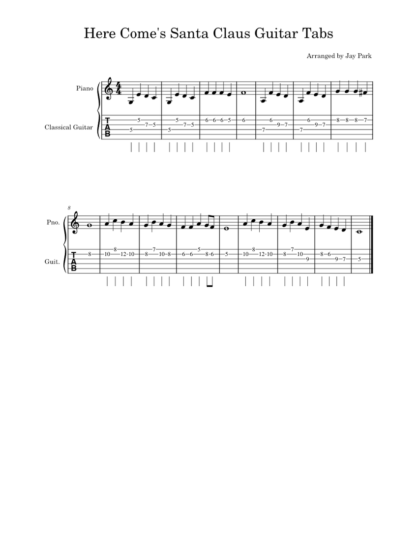Here comes santa claus – Gene Autry Here_Come's_Santa_Claus_Guitar_Tabs ...