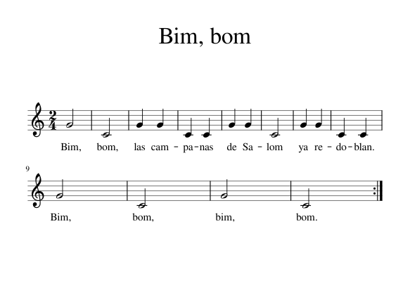 Bim, bom Sheet music for Piano (Solo) Easy | Musescore.com