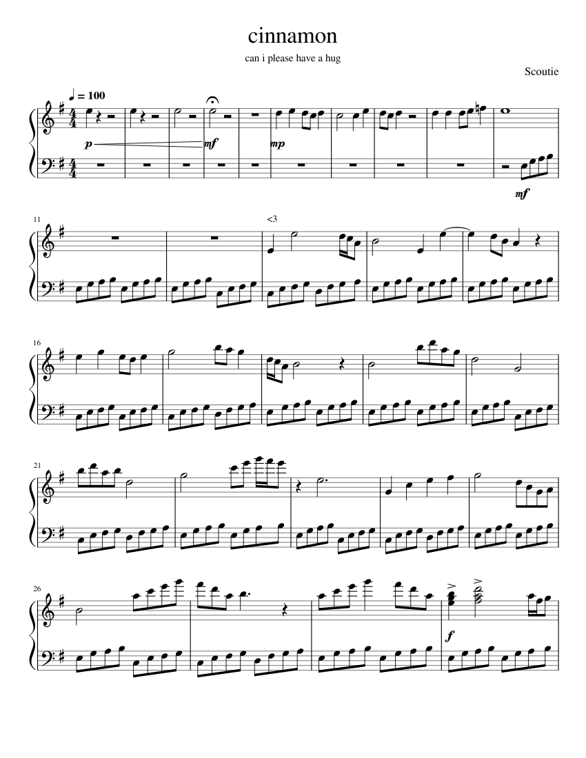 cinnamon Sheet music for Piano (Solo) | Musescore.com