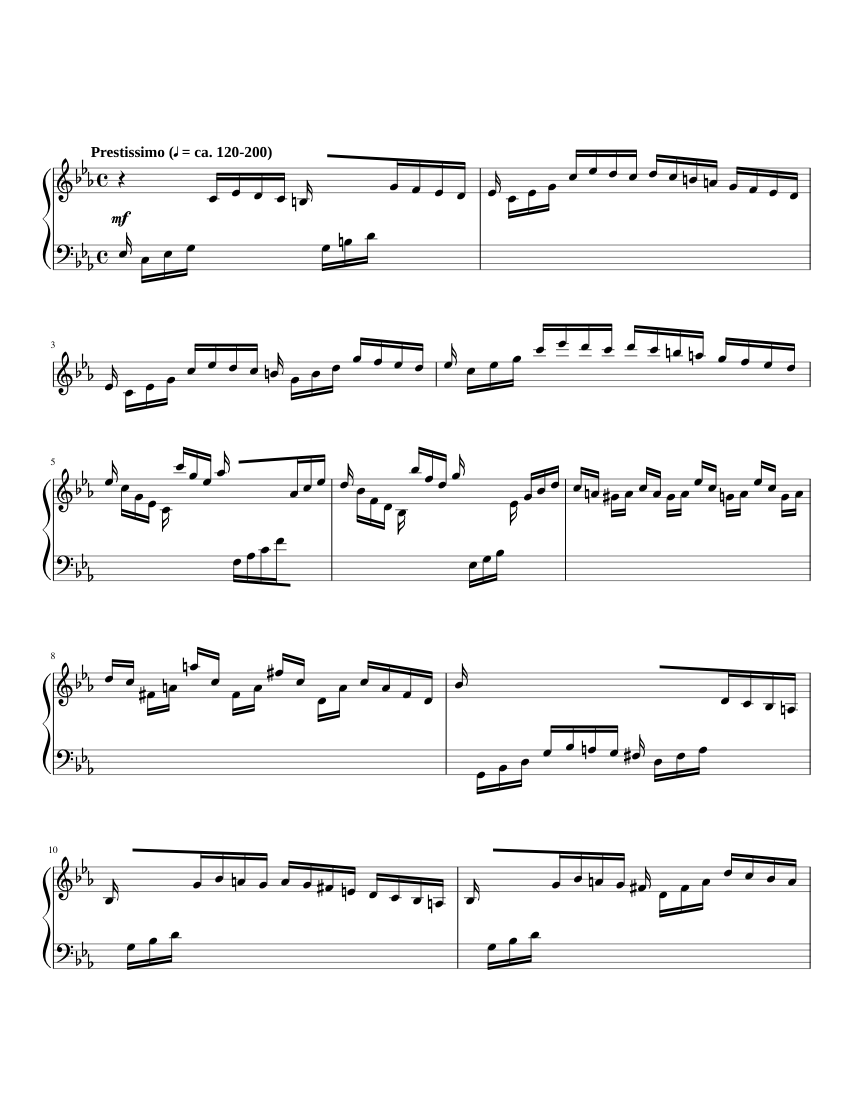 Solfeggietto – Carl Philipp Emanuel Bach Sheet music for Piano (Solo ...