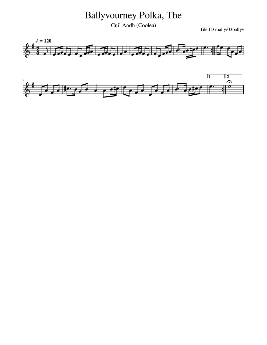 The Ballyvourney Polka Sheet music for Piano (Solo) Easy | Musescore.com