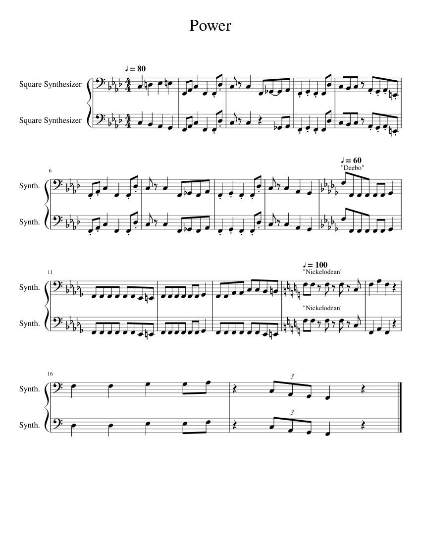 Power - piano tutorial