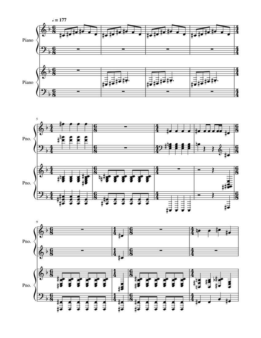 Wave Sheet music for Piano (Piano Duo) | Musescore.com