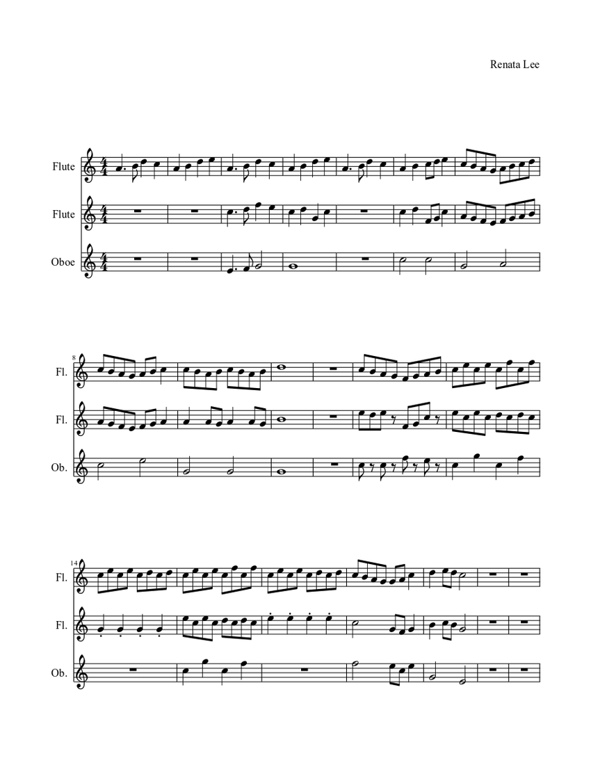 Fairy Dance Sheet music for Flute, Oboe (Mixed Trio) | Download and ...