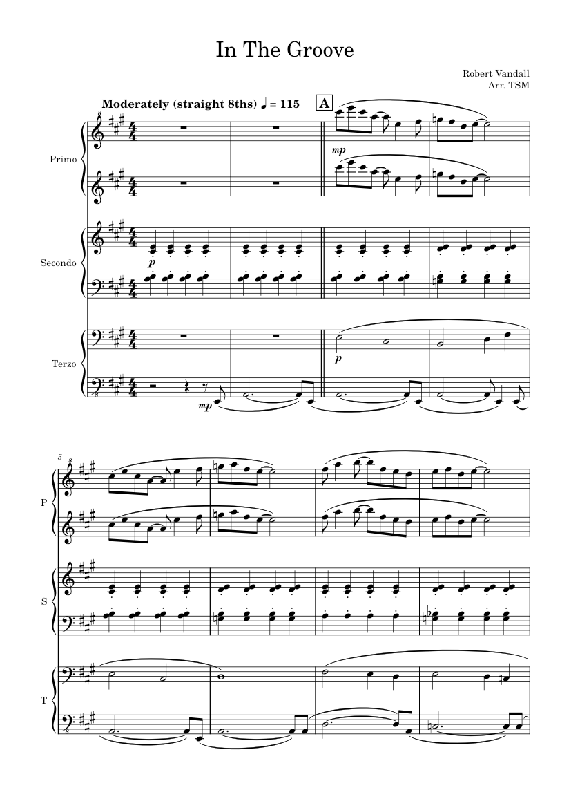 In The Groove – Robert D. Vandall (Piano Trio) Sheet Music for Piano ...