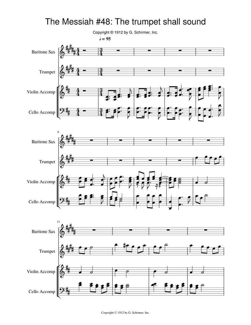 The Messiah #48: The trumpet shall sound Sheet music for Trumpet other ...