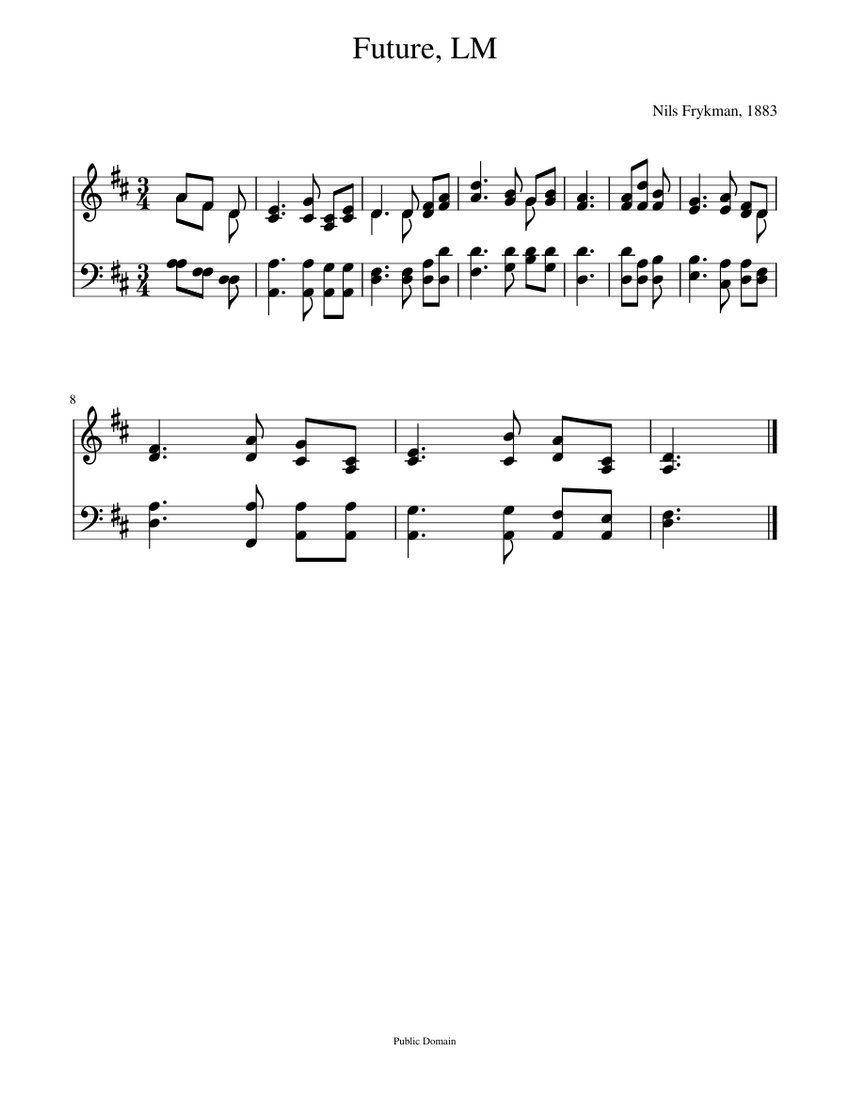 Min Framtidsdag - Nils Frykman Sheet music for Piano (Piano Duo ...