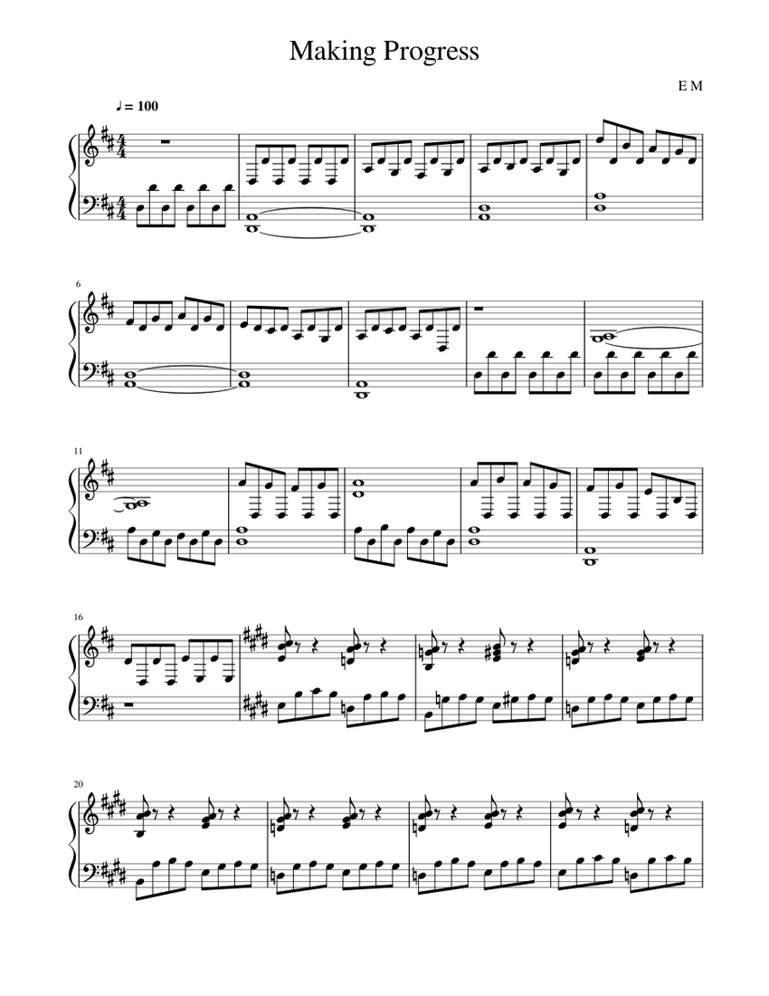 Making Progress Sheet music for Piano (Solo) | Musescore.com