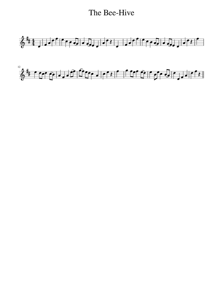 The Bee-Hive Sheet music for Piano (Solo) Easy | Musescore.com