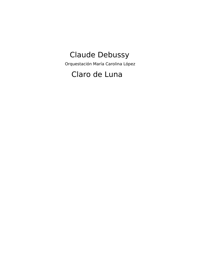 Clair de lune - Claude Debussy Sheet music for Piano, Trombone, Flute, Oboe & more instruments ...