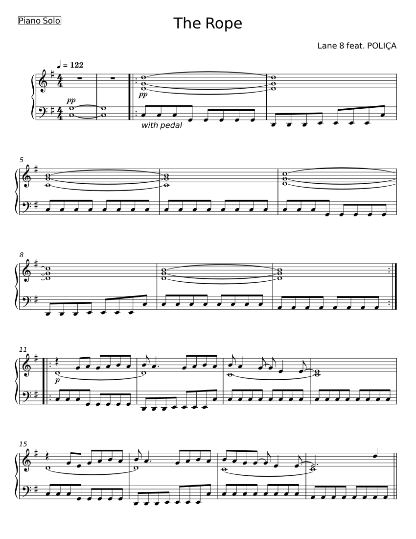 The Rope Sheet music for Piano (Solo) Easy | Musescore.com