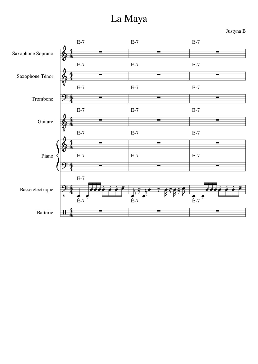 La Maya Sheet music for Piano, Trombone, Saxophone tenor, Guitar & more ...