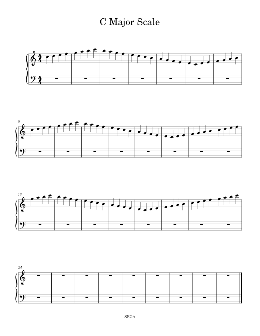 C Major Scale – Lessons Sheet music for Piano (Solo) Easy | Musescore.com