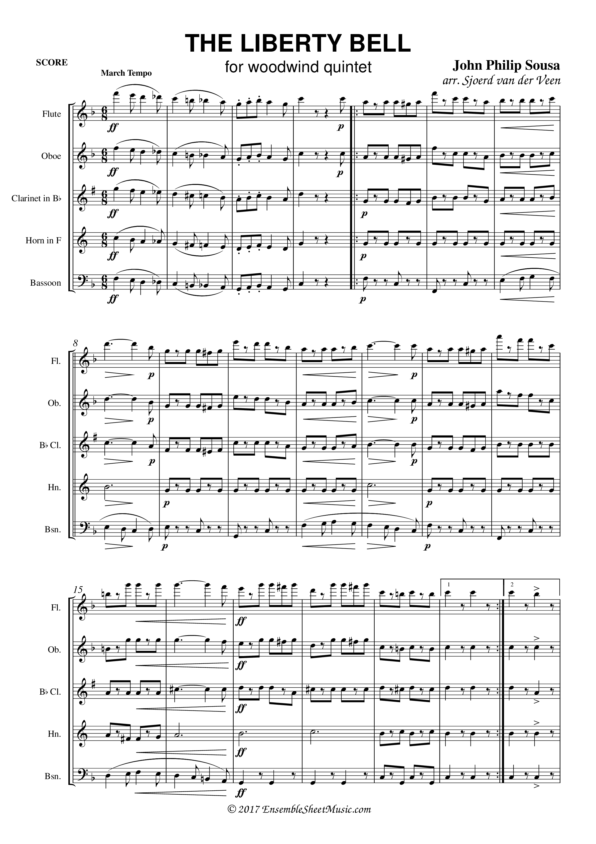 Play Official version of The Liberty Bell Sheet Music by John Philip ...