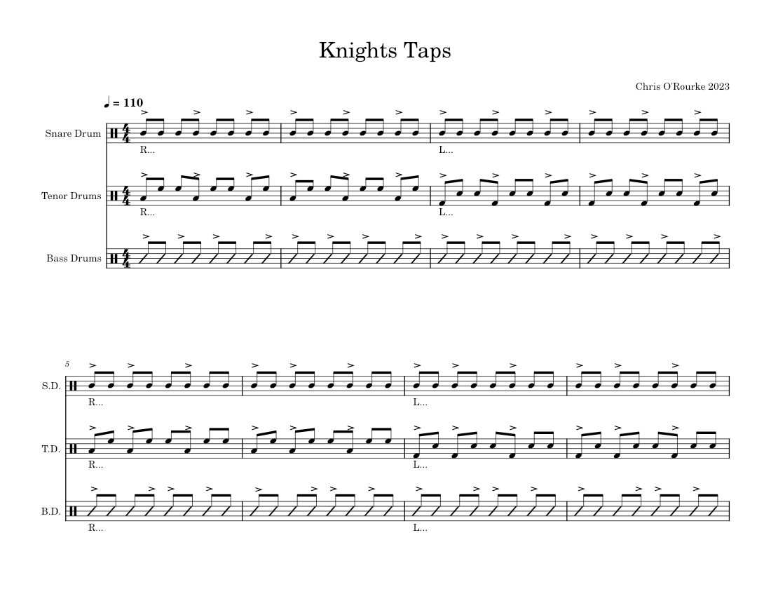 Knights Taps Sheet Music for Synthesizer, Trumpet other (Drum Corps ...