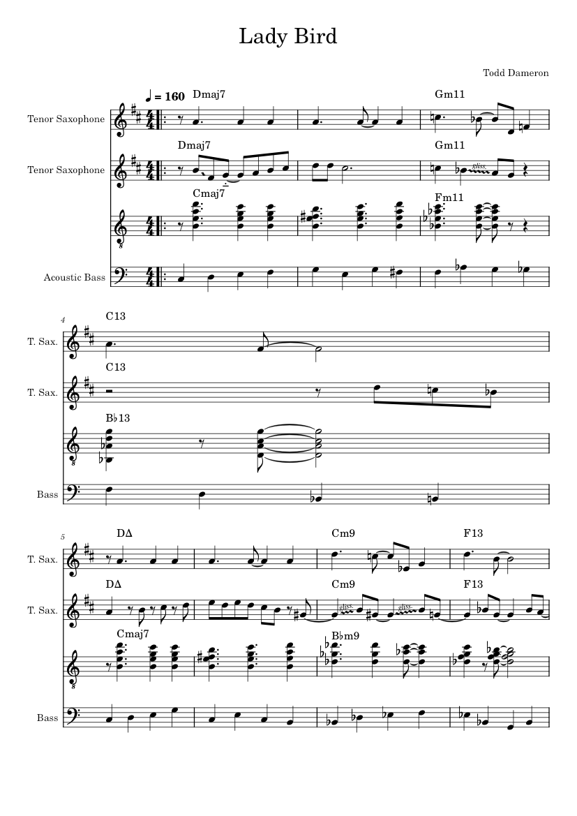 Lady Bird – Tadd Dameron Lady_Bird_arrangement_guitare_2sax_quartet ...