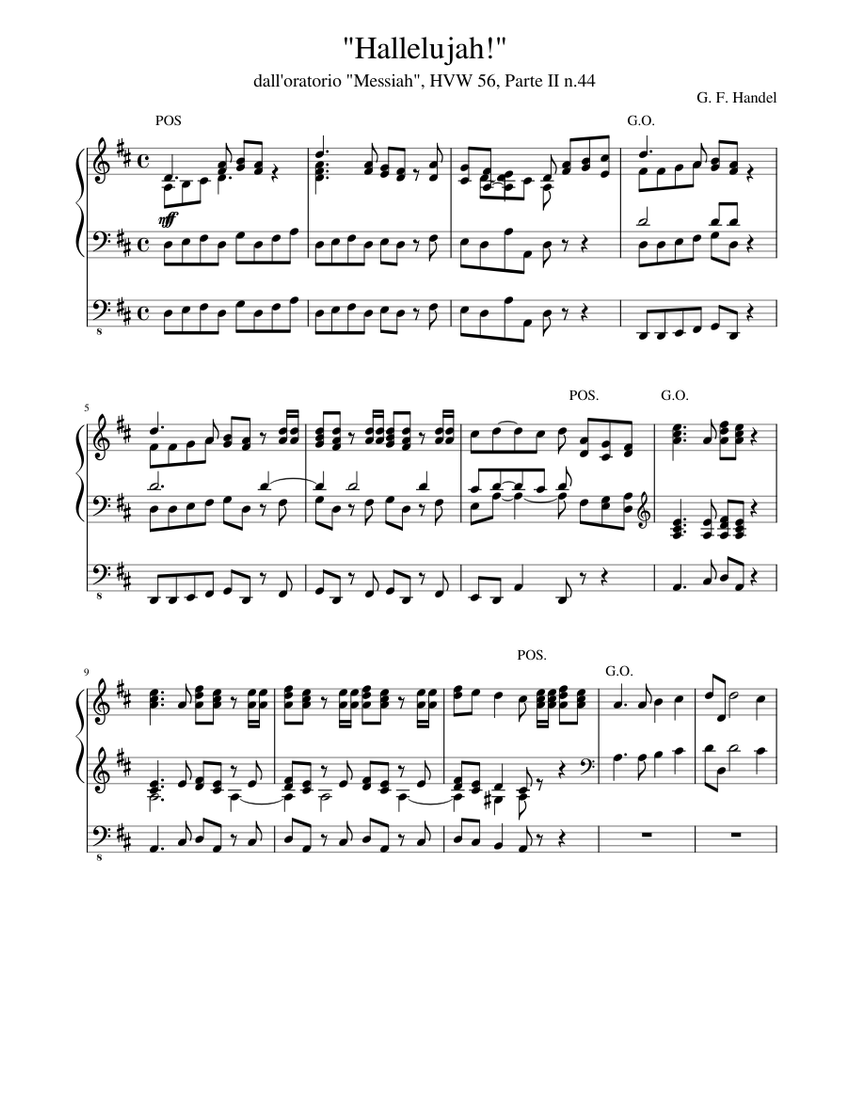 Hallelujah! Sheet music for Organ (Solo) | Download and print in PDF or MIDI free sheet music ...