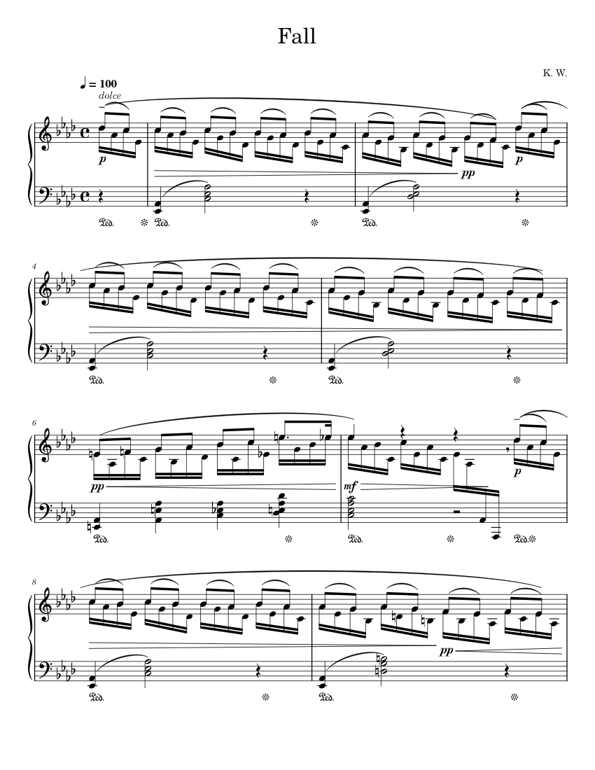Fall Sheet music for Piano (Solo) | Musescore.com