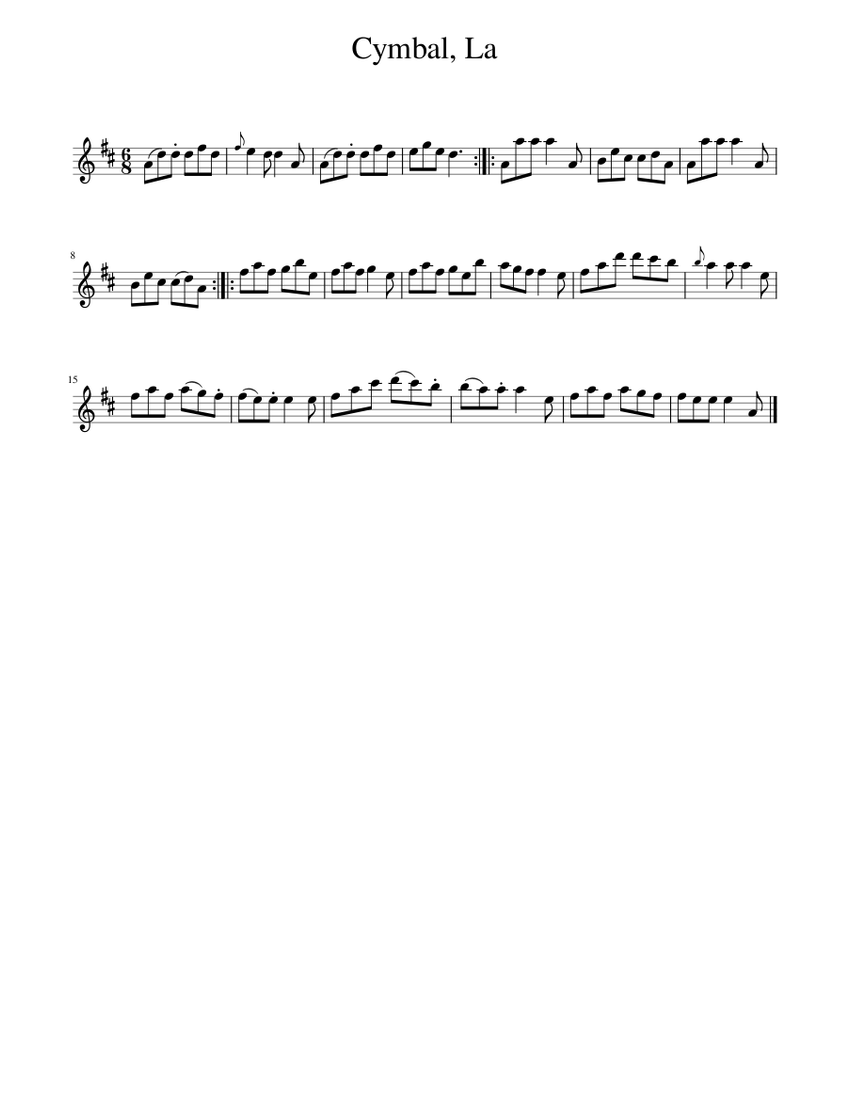 Cymbal, La Sheet music for Piano (Solo) | Musescore.com
