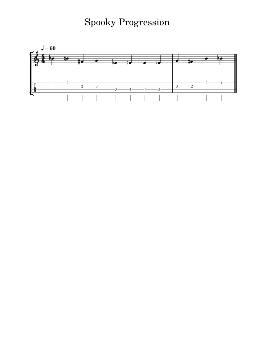 Spooky Progression Sheet music for Ukulele (Solo) | Musescore.com