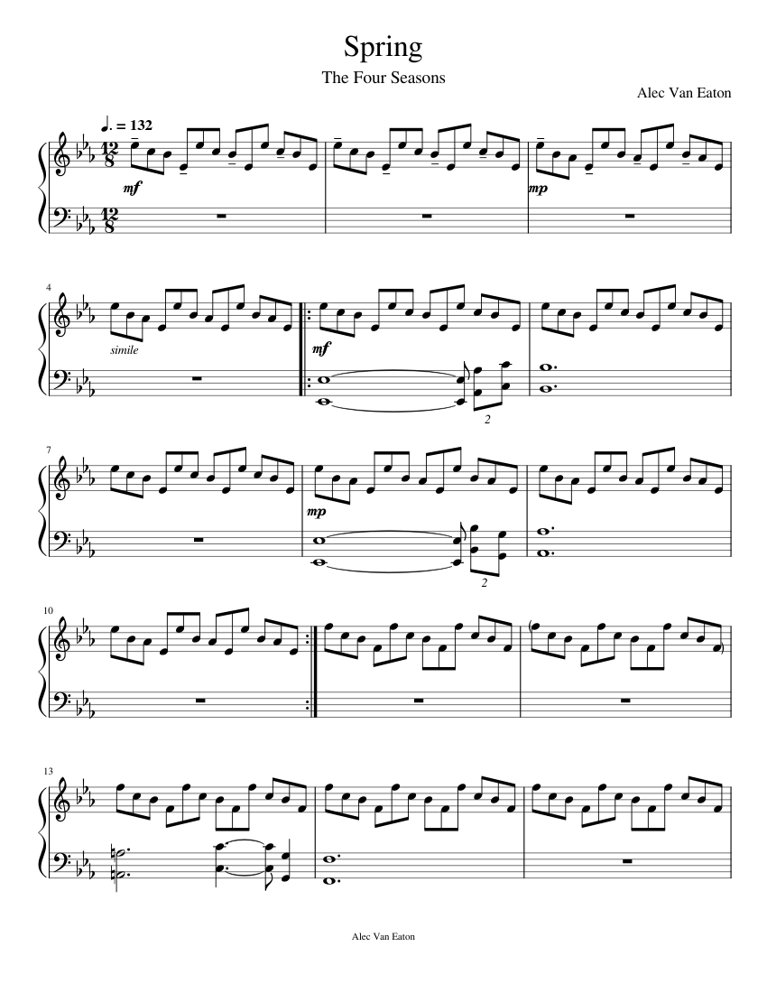 Spring Sheet music for Piano (Solo) | Musescore.com