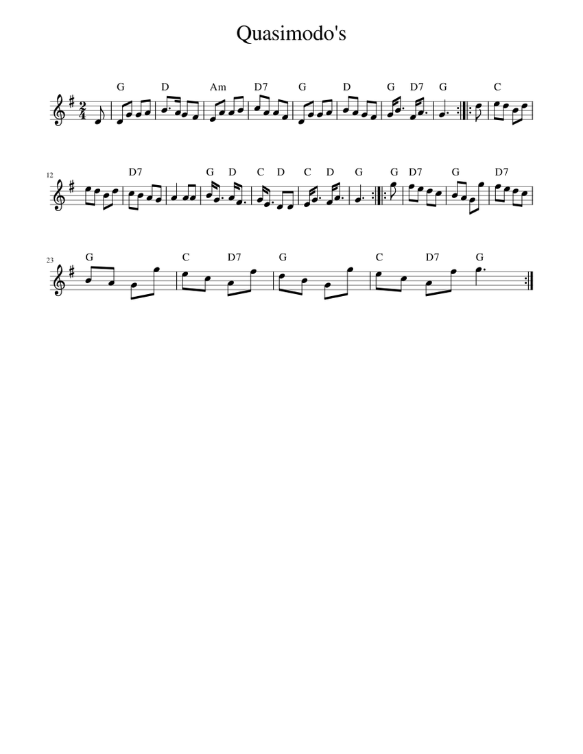 Quasimodo's Sheet music for Piano (Solo) | Musescore.com