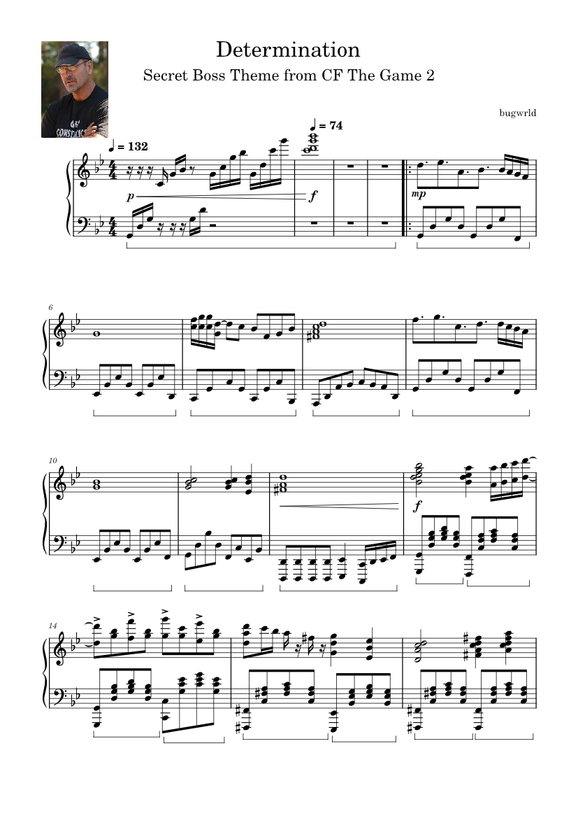 Determination Sheet music for Piano (Solo) | Musescore.com