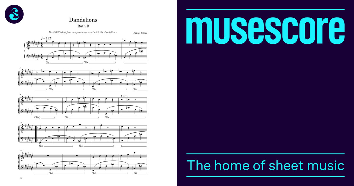 Dandelions - Ruth B Sheet music for Piano (Solo) Easy | Musescore.com