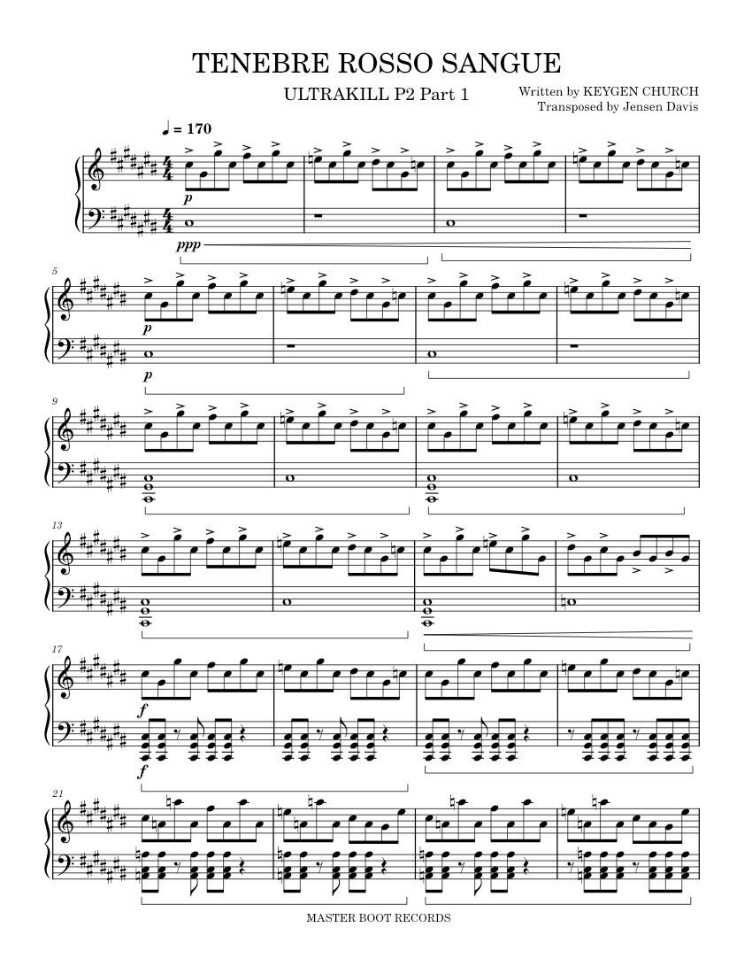 Tenebre Rosso Sangue – MASTER BOOT RECORD – ULTRAKILL soundtrack ...
