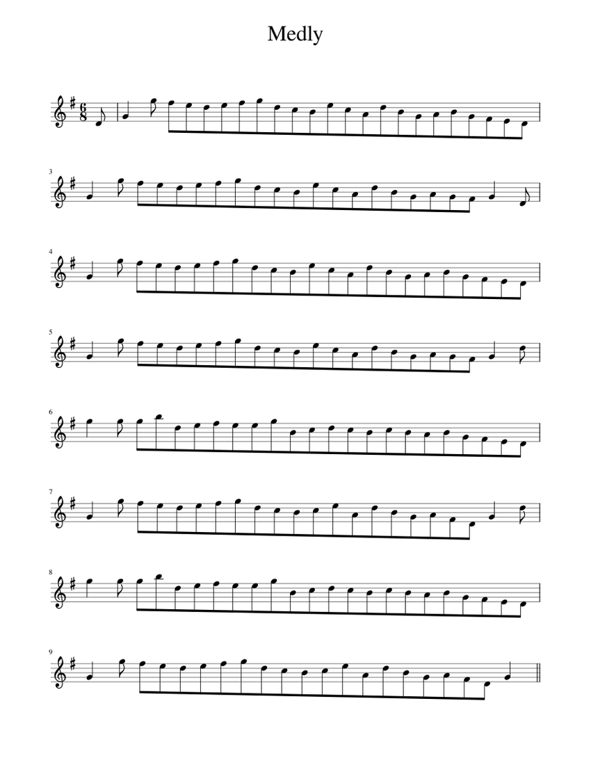 Medly Sheet music for Piano (Solo) Easy | Musescore.com