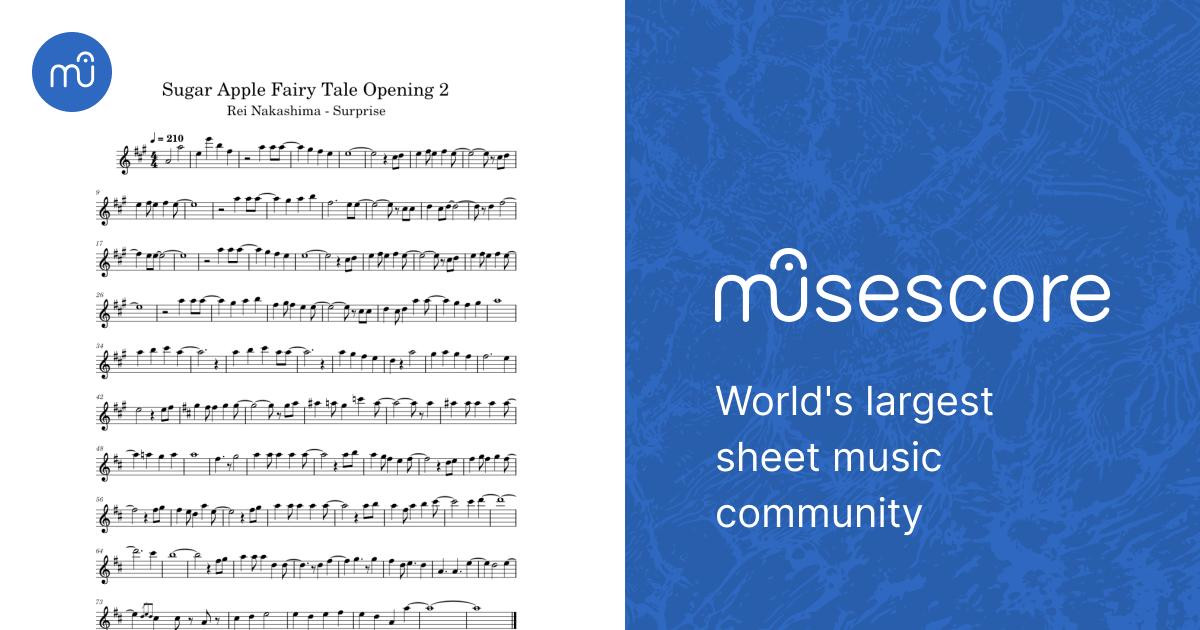 Sugar Apple Fairy Tale Opening 2 Sheet music for Flute (Solo ...