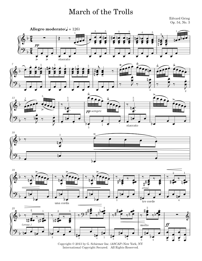 Play Official version of March Of The Trolls (Troldtog), Op. 54, No. 3 ...