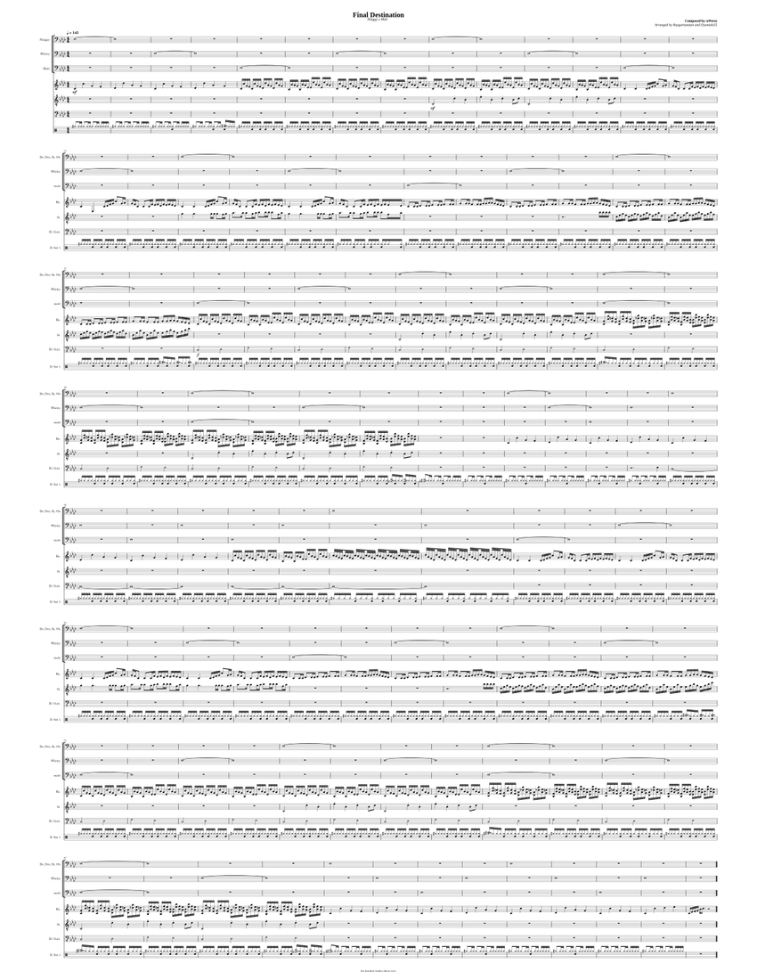 Final Destination (Whitty Remix) Sheet music for Male, Guitar, Drum ...