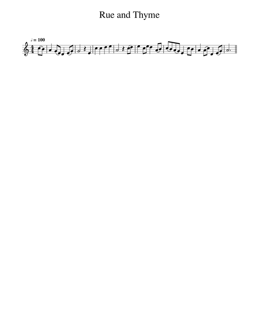 Rue and Thyme Sheet music for Piano (Solo) | Musescore.com