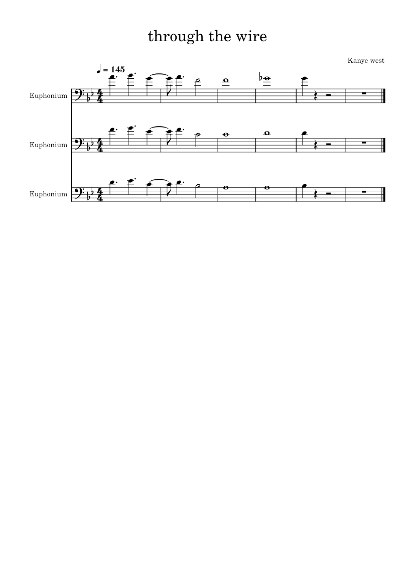 Through the wire – Kanye West through the wire Sheet Music for ...