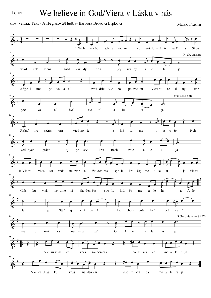 We believe in God Sheet music for Piano (Solo) Easy | Musescore.com