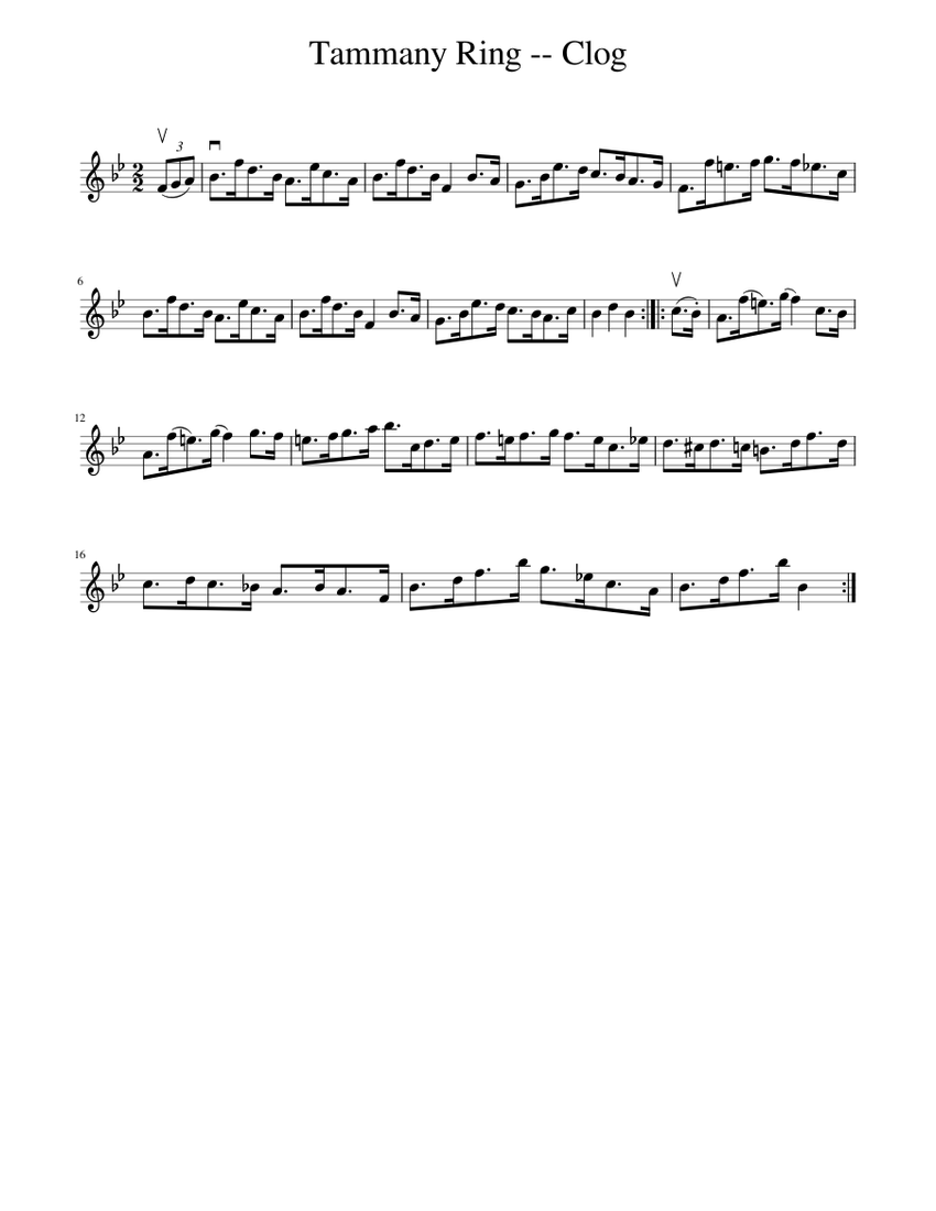 Tammany Ring -- Clog Sheet music for Piano (Solo) | Musescore.com