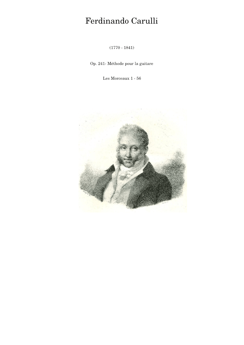 Op. 241 Méthode pour la guitare - Ferdinando Carulli Sheet music for ...