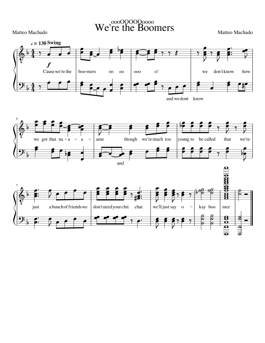 Okay Boomer Sheet music for Piano (Solo) | Musescore.com