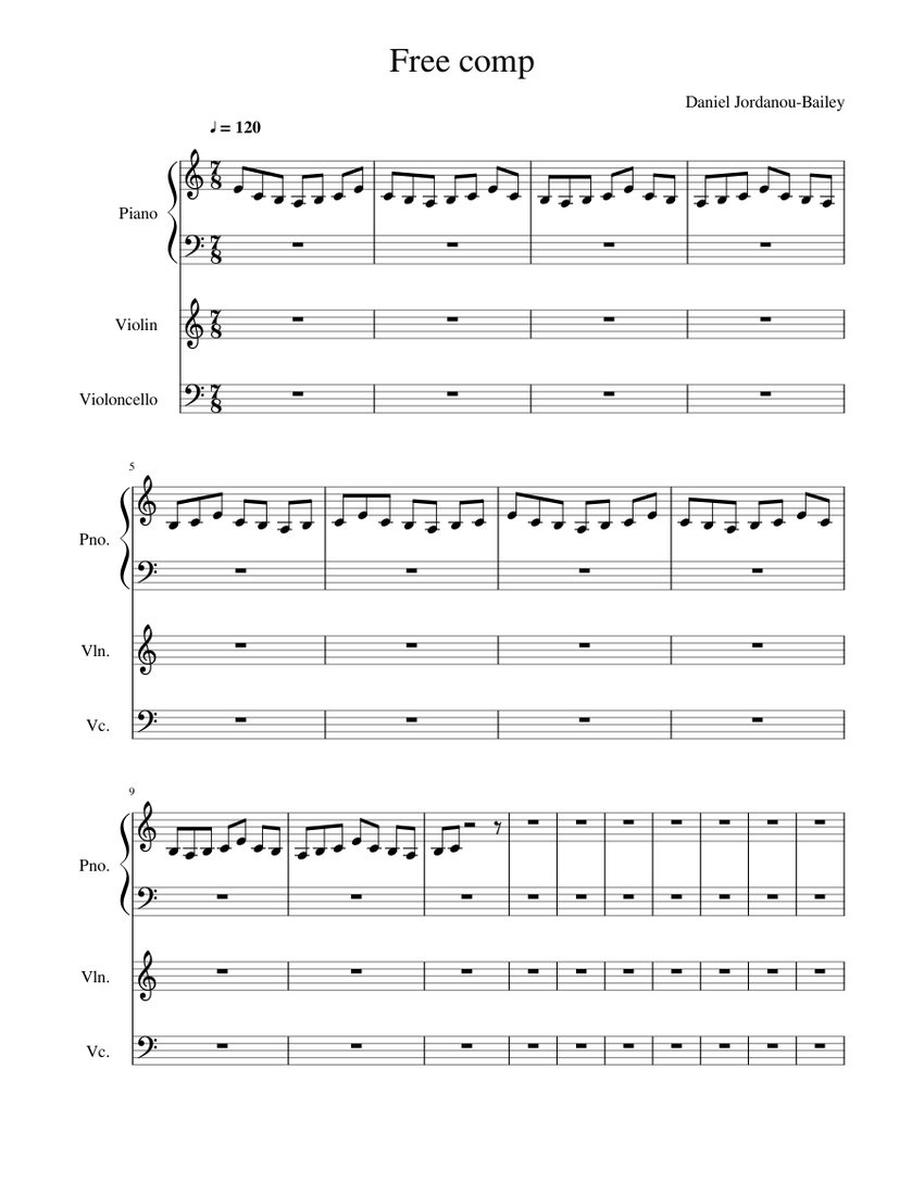 Free comp Sheet music for Piano, Violin, Cello (Solo) | Musescore.com