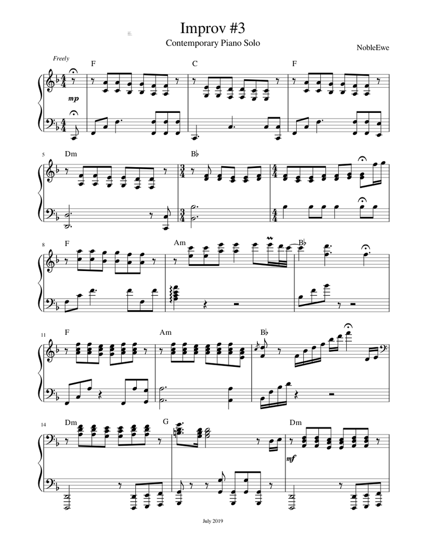 EPIC PIANO SOLO #3 Sheet music for Piano (Solo) | Musescore.com