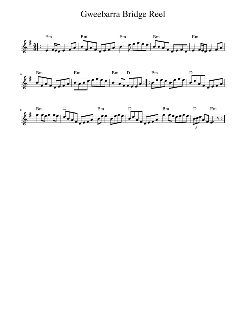 Gweebarra Bridge Reel Sheet music for Piano (Solo) Easy | Musescore.com