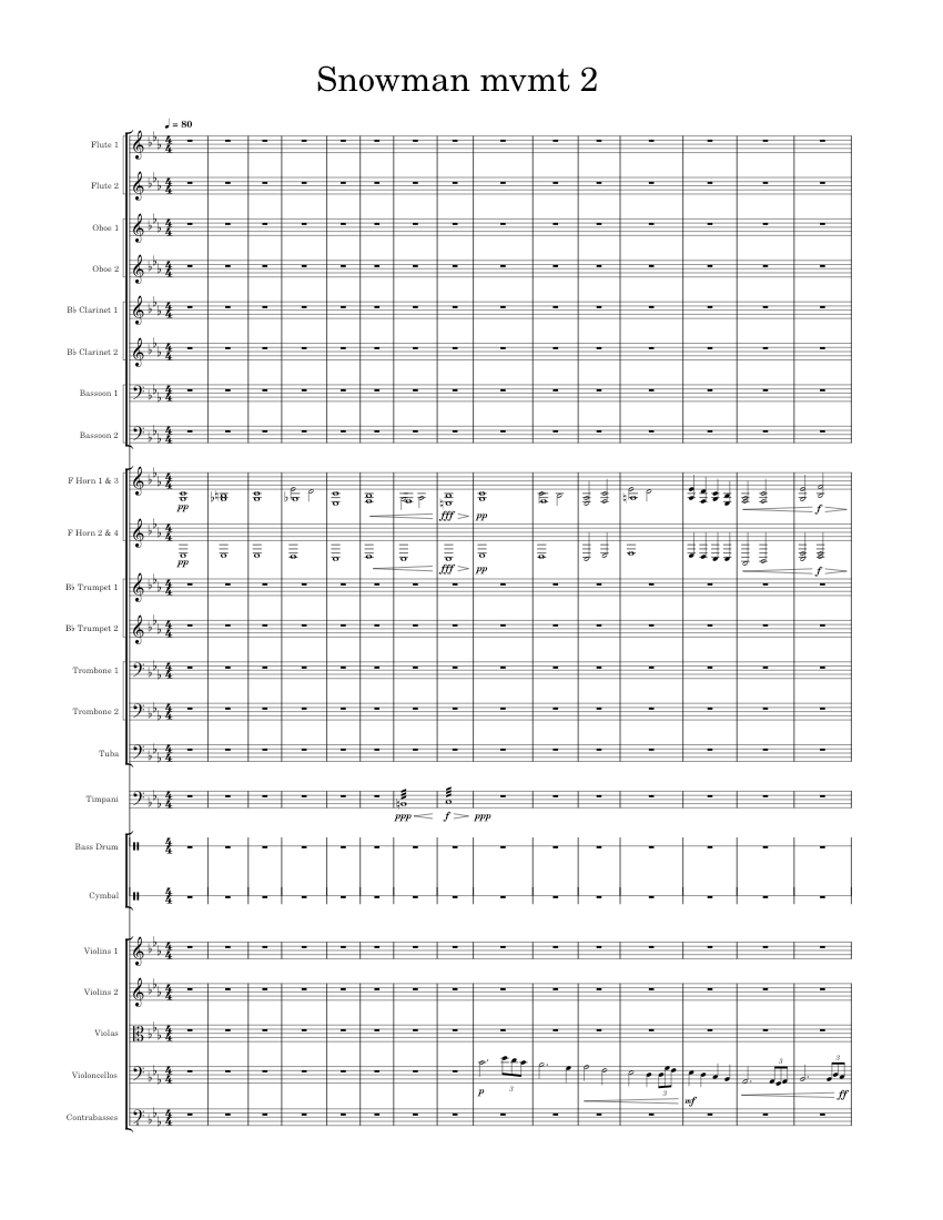 Snowman - Ishaan Singh Sheet music for Trombone, Tuba, Flute, Oboe ...