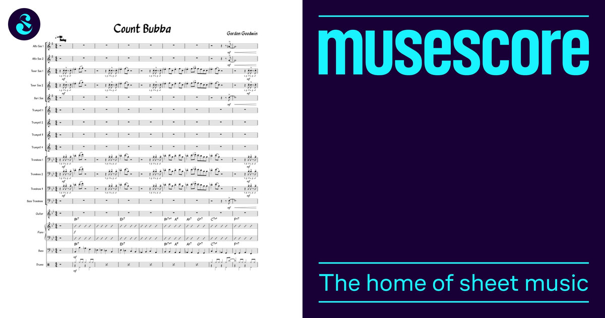 Count Bubba Sheet music for Piano, Trombone, Saxophone alto, Saxophone ...